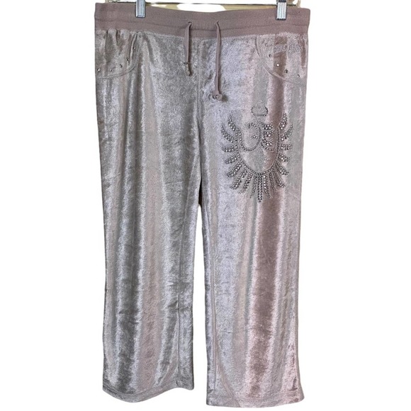 BCBGMaxAzria | Pants & Jumpsuits | Vintage Y2k Bcbg Velour Crop Wide ...
